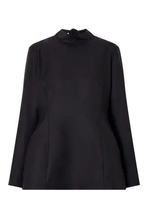 HEIRLOME Yasmin Silk-twill Blouse - Black