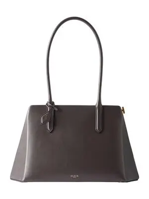 Alaïa Prisme Leather Shoulder Bag - Chocolate