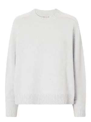 TWP New Jill" Ribbed Detail Cashmere Sweater - Neutrals
