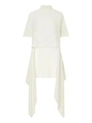 Alaïa Asymmetrical Cady Blouse - White