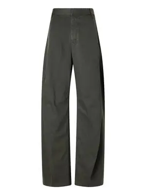 Tibi Stretch Twill Wide-leg Trousers - Green