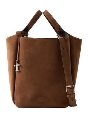 TOD'S Suede Bucket Bag - Brown