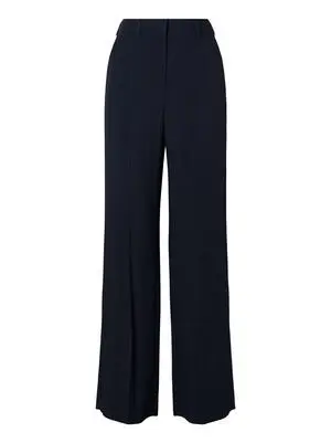 BLAZÉ MILANO Lundy Crepe Straight-leg Pants - Navy