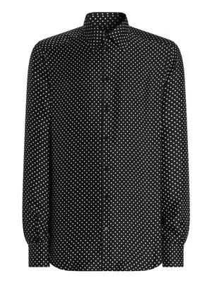 Dolce & Gabbana Polka Dot-print Silk Twill Martini Shirt - Multicolor