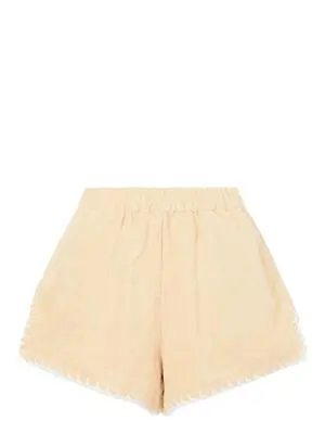 TERRY PUESTO Estate Organic Cotton-terry Shorts - Neutrals