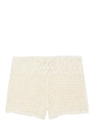 TERRY PUESTO Lido Crocheted Organic Cotton Shorts