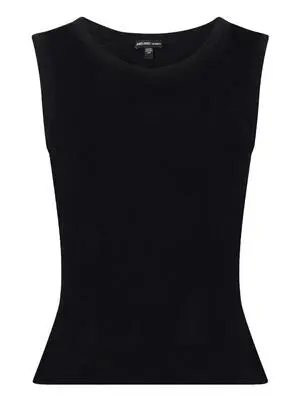 JAMES PERSE Ribbed Cotton And Cashmere-blend Tank Top - Black