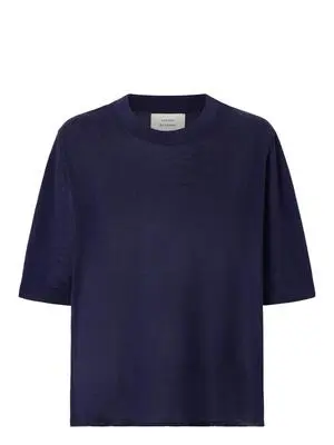Loulou De Saison Mélange Cashmere T-shirt - Blue