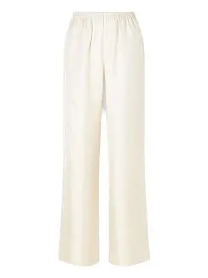 Loulou De Saison Alera Silk Wide-leg Pants - Cream