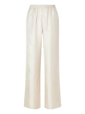 Loulou De Saison Alera Silk Wide-leg Pants - Neutrals