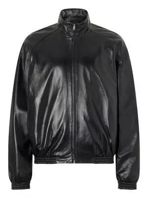 Acne Studios Lokot Leather Bomber Jacket - Black