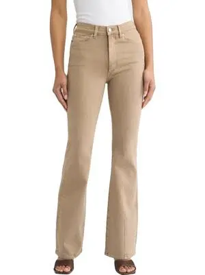 DL1961 Bridget High-waist Bootcut Jeans With Front Slits - Desert