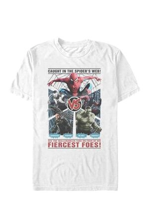 SPIDER-MAN: BRAND NEW DAY Spider-man Brand New Day Wallcrawler And Fiercest Foes Graphic T-shirt - White