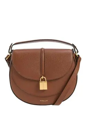 DEMELLIER Siena Leather Saddle Bag With Gold Tone Clasp - Tan W/be