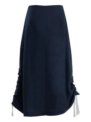 GIZIA Dark Navy Button-closure Maxi Skirt - Blue