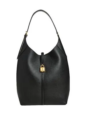 DEMELLIER The Large Siena Leather Bucket Bag Black