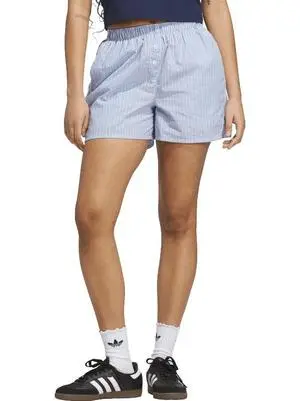 ADIDAS ORIGINALS Striped Cotton Boxer Shorts - Clear Sky