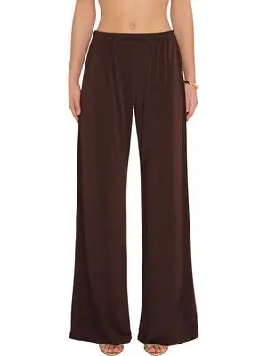 Amanda Uprichard Mariko Wide Leg Pants - Cocoa