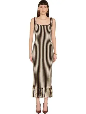 Amanda Uprichard Jolie Midi Dress - Cocoa Combo