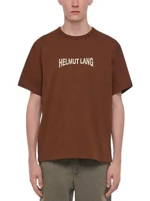 Helmut Lang Logo Crewneck T-shirt - Bourbon
