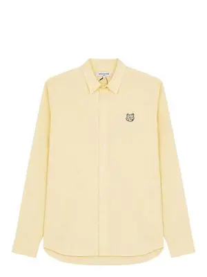 Maison Kitsuné Tonal Fox Head Casual Shirt - Straw