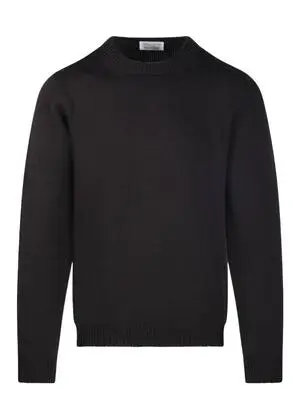 ROBERTO COLLINA Crew Neck Long Sleeve Sweater - Black