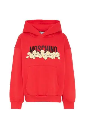 MOSCHINO Logo-print Popcorn-motif Hoodie