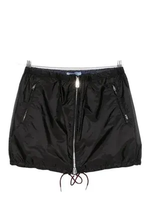 Prada Re-nylon Mini Skirt With Drawstring Details - Black
