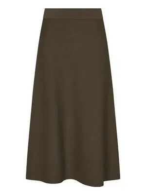 Max Mara Flared Knit Skirt - Green