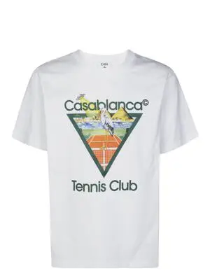 Casablanca Short Sleeve Crewneck T-shirt - White