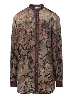 PIERRE-LOUIS MASCIA Aloes Printed Long Sleeve Shirt - No