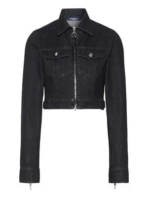 Sportmax Fitted Waist Denim Jacket - Black
