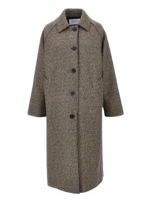 Harris Wharf London Houndstooth Single-breasted Coat - Green