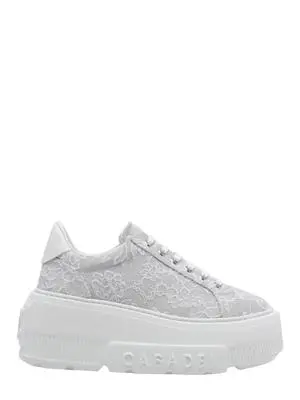 Casadei Nexus Rigel Lace Platform Low-tops - Silver/white