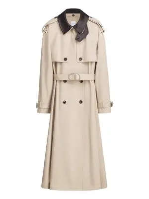 Dior Trench Coat With Embroidered Details - Beige