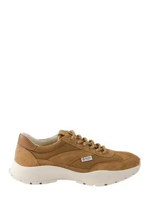 Prada Mesh Fabric And Suede Sneakers - Cinnamon