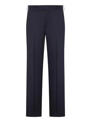 LARDINI Straight-leg Tailored Trousers - Black