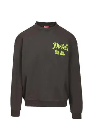 DIESEL® Organic Cotton Graphic Print Sweatshirt - Black