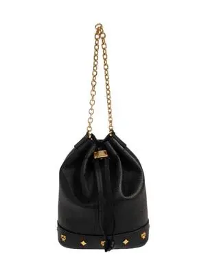 Mcm Mini Pina Shoulder Bag - Black