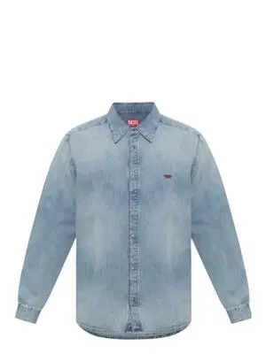 DIESEL® Long-sleeve Denim Shirt - Blue