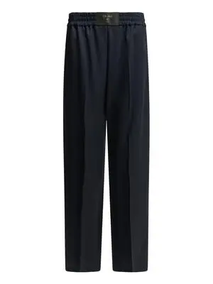Celine Elastic Waist Pleated Casual Pants - Black