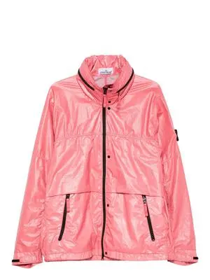 Stone Island Stone Island Logo-Patch Metallic Finish Jacket Geranium