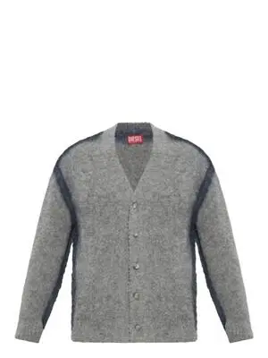DIESEL® Long-sleeve Knit Cardigan - Grey
