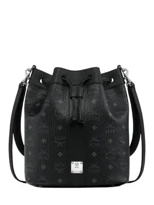 Mcm Dessau Visetos Medium Bucket Bag - Black