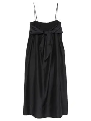 Vince Bow-detail Midi Dress - Black