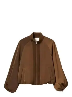 TWINSET Long Sleeve Casual Zip-up Jacket - Brown
