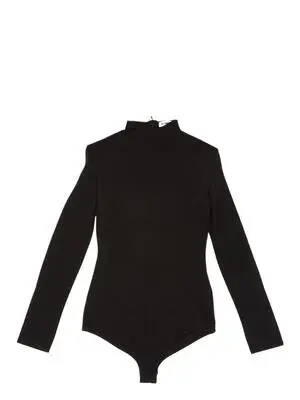 JIL SANDER Long Sleeve Bodysuit - Black