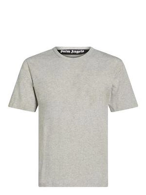 Palm Angels Man T-shirt Light Grey Size S Cotton, Elastane Light Grey