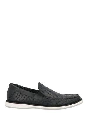 BALDININI Leather Perforated Loafers - Black