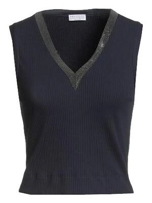 Brunello Cucinelli Sleeveless V-neck Sweater - Blue